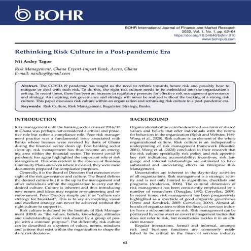 ABC of risk culture. Dr David Hillson | PDF