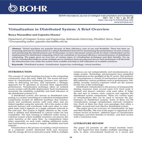 Virtualization in Distributed System: A Brief Overview | PDF