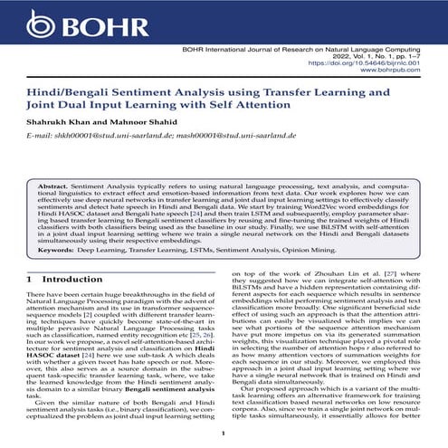 Sentiment Analysis of Bengali text using Gated Recurrent Neural Network | PPTX