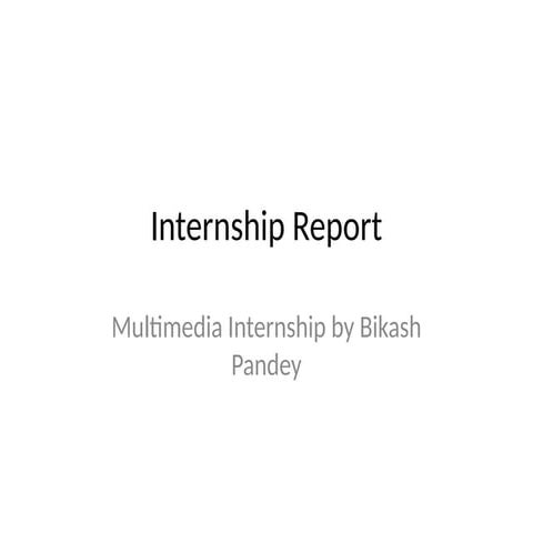 Bikash_Pandey_Multimedia_Internship_Report.pptx