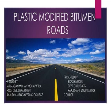 plastic modified roads by BIKASH | PPTX