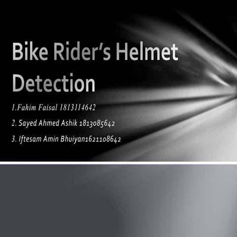 Helmet Detection Using Machine Learning