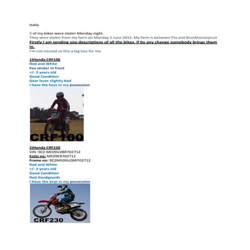 Bike Theft | PPTX