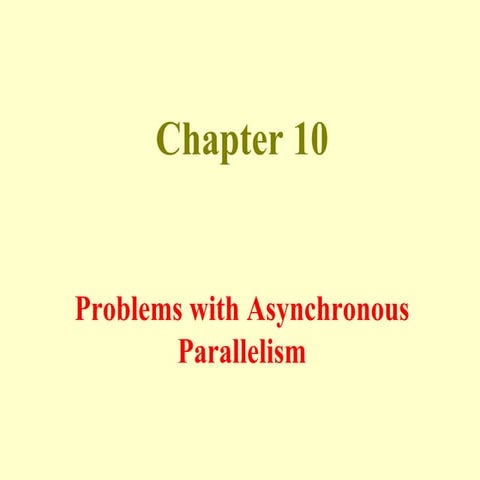 Bil406 Chapter 10 Problems With Asynchronous Parallelismppt 0063