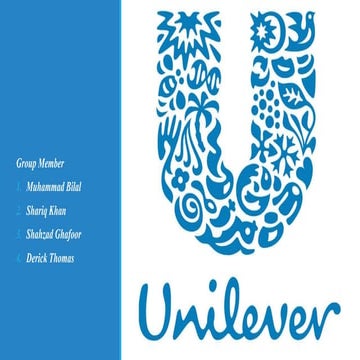 Final Report on Unilever | PPT