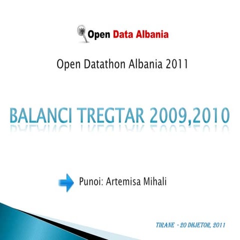Bilanci tregtar - Open Datathon Albania | PPTX