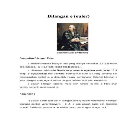 Bilangan e | DOCX