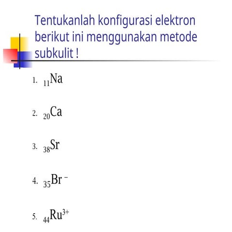 ATURAN HARGA KEEMPAT BILANGAN KUANTUM SUB KULIT | PPT