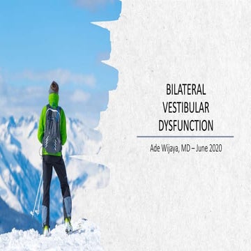 Bilateral Vestibular Dysfunction | PPTX