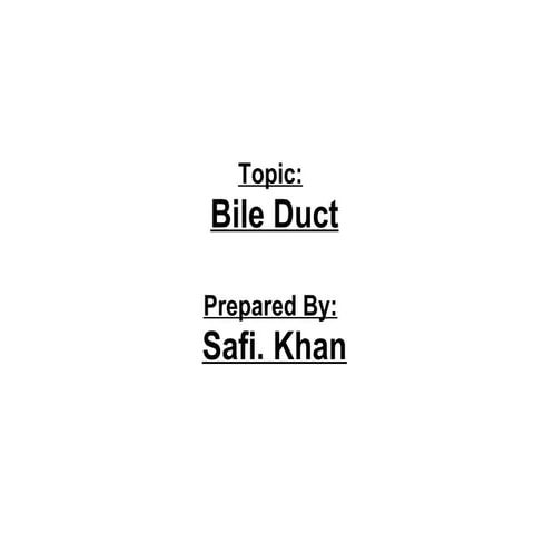 Bile Duct Ultrasound Ppt