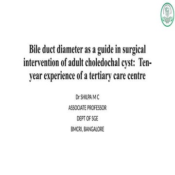 Bile duct diameter as a guide in surgical intervention of adult ...