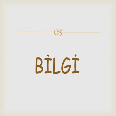 Bilgi | PPT