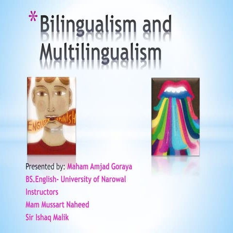 Biliingulism and multilingulism | PPTX