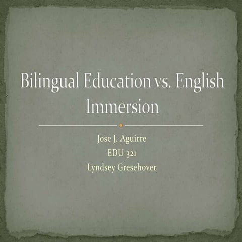 Bilingual education | PPTX