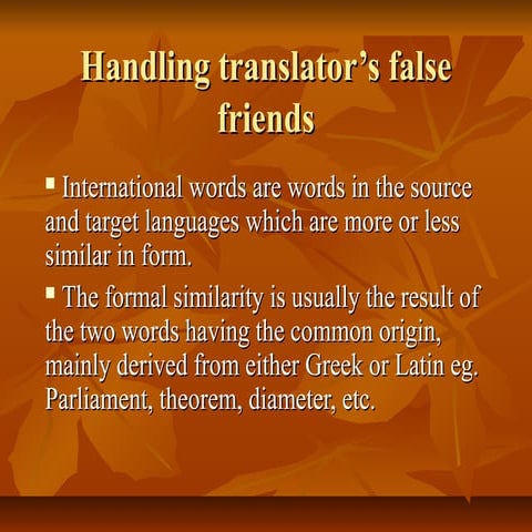 Bilingual theory of_translation | PPT