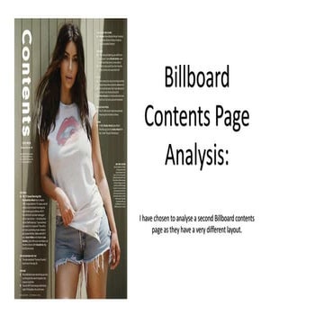 Billboard Contents Page Analysis 2 | PPT