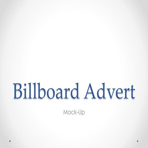 Billboard Mockup | PPTX
