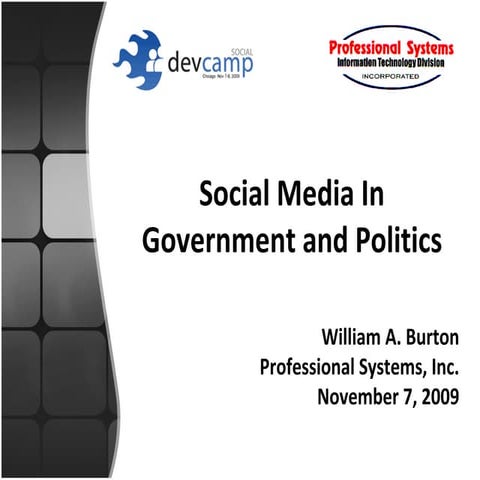 Social Media in Government and Politics | PPT | Social Networking ...