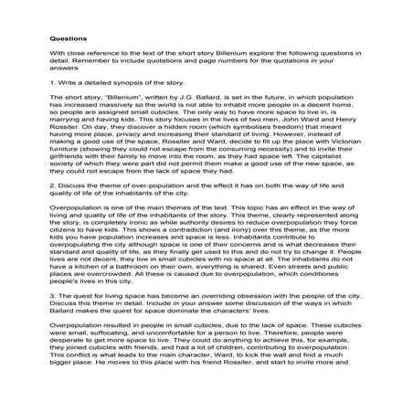 Billenium questions | PDF