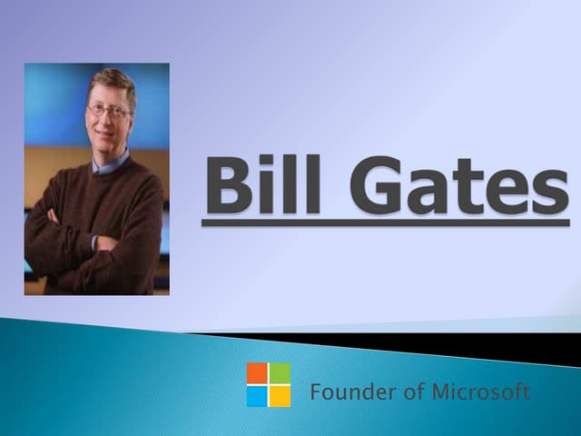 Bill Gates Dhaval Patel Pptx Operating Systems Computer Software And Applications