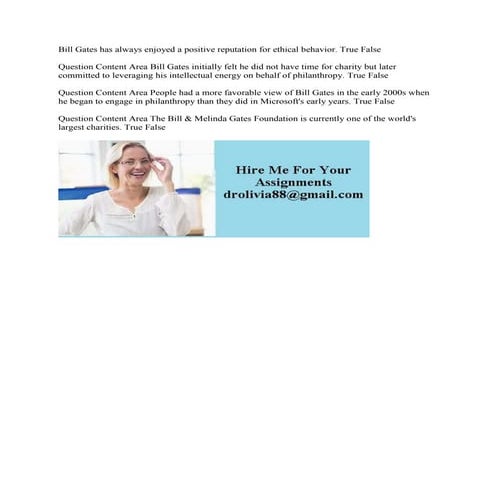 Bill Gates has always enjoyed a positive reputation for ethical behavi.docx