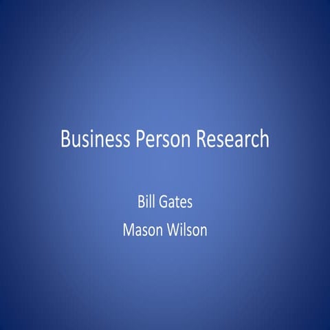 Bill gates powerpoint | PPTX