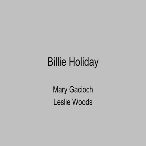 Billie Holiday | PPT