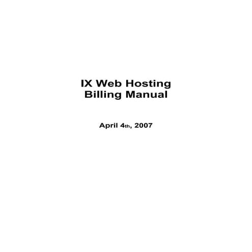 Billing Improvements Manual | PDF