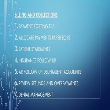 Billing and Collections Billing and Collections Billing and Collections ...