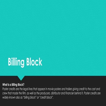 Billing block | ODP