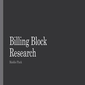 Billing block research- media A2 | PPTX