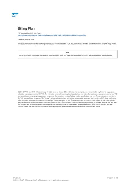 SAP ISU : Budget Billing Basics | PDF | Credit Cards | Personal Debt