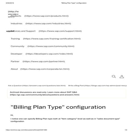 Billing plan type configuration | PDF