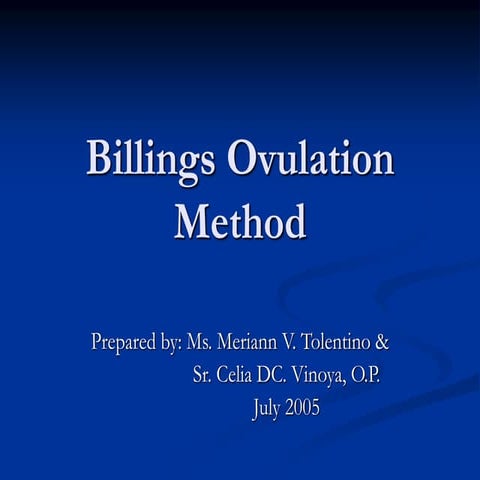 Billings Ovulation Method.ppt