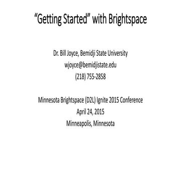 “Getting Started” with Brightspace | PPTX