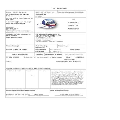Bill of lading | DOCX