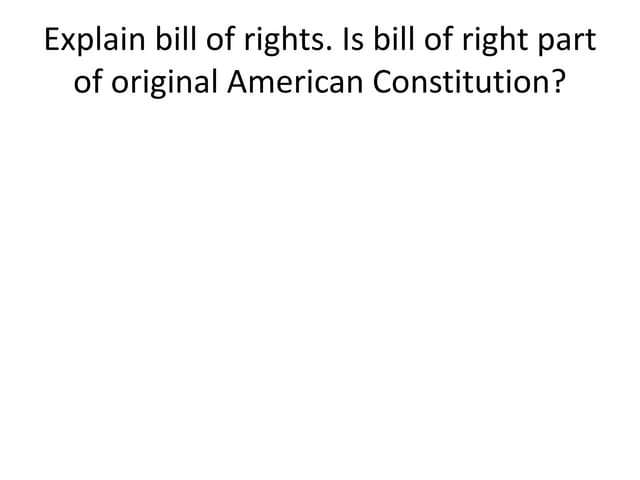 Bill of Rights | PPT