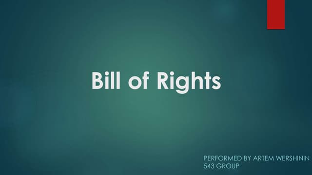 ARTICLE III: Bill of Rights Summary | DOCX