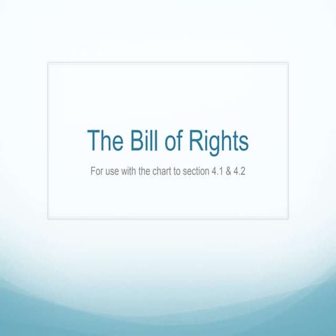 The Bill of Rights | PPTX | Law
