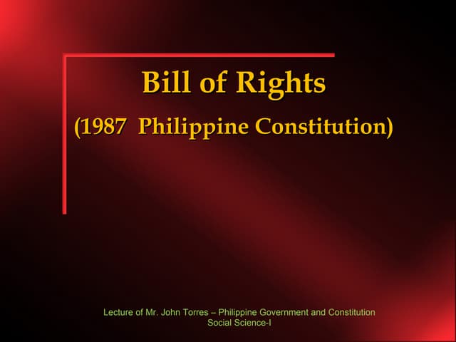 Philippine Bill of Rights Article III Section 2 | PPTX