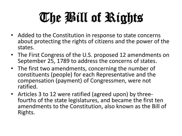 Bill of Rights | PPT