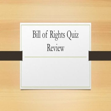 Bill of rights quiz review | PPTX