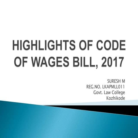 The code on wages 2019 | PPTX