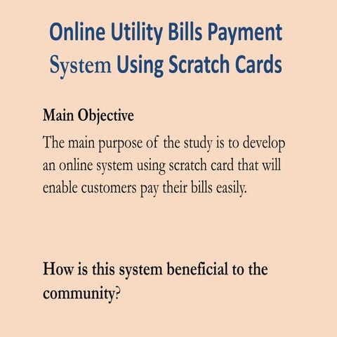Bills payment system presentation | PPTX