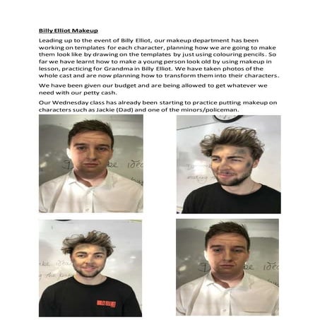 Billy elliot makeup | DOCX
