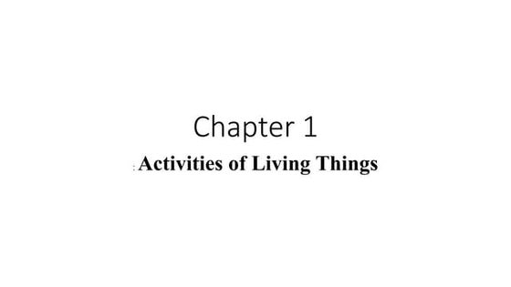 Characteristics of living things | PPT | Biological Sciences | Science