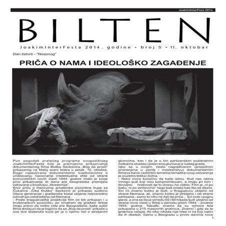 15. Joakimfest Bilten 1. | PDF