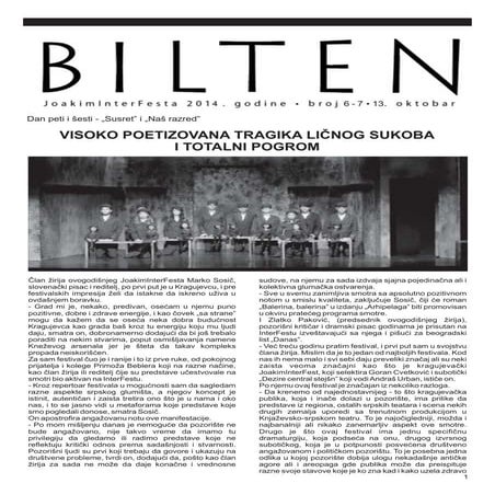 15. Joakimfest Bilten 1. | PDF