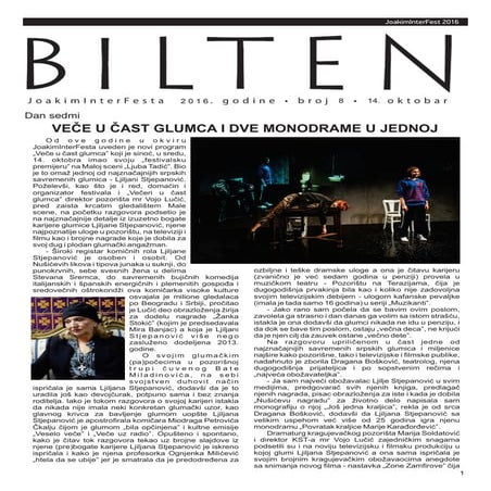 15. Joakimfest Bilten 1. | PDF