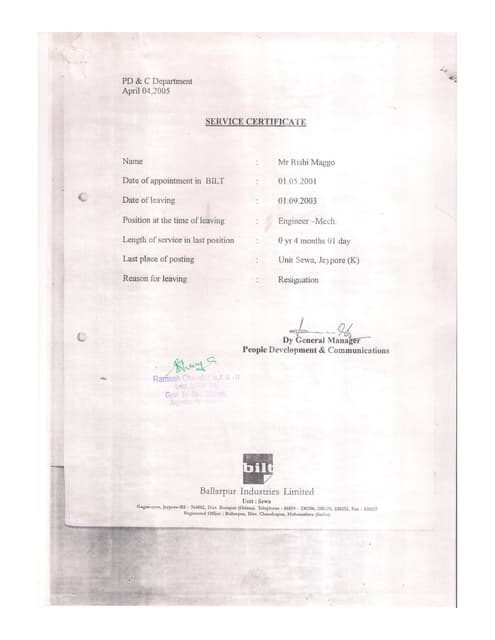 JCT Certificate for BOE | PDF